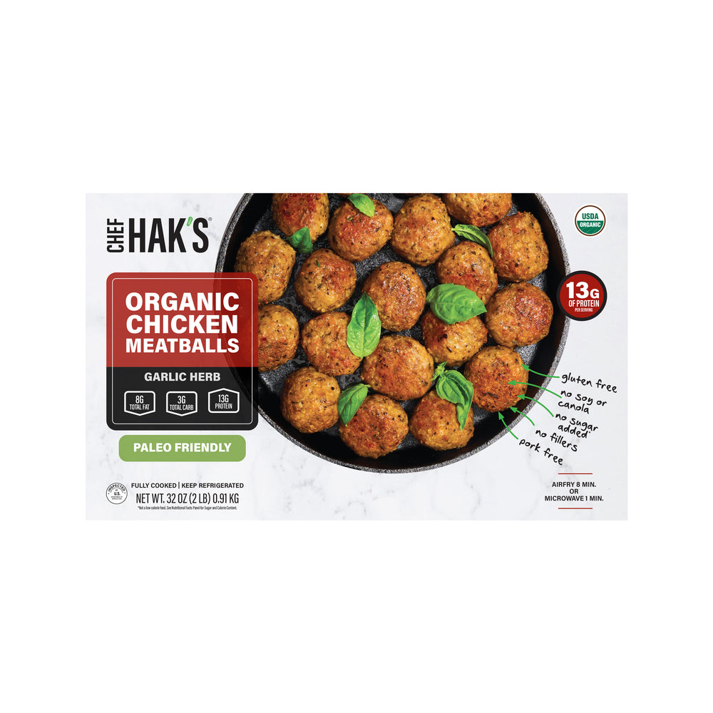 Organic Chicken Meatballs - Garlic Herb – Hak's Food Official Store